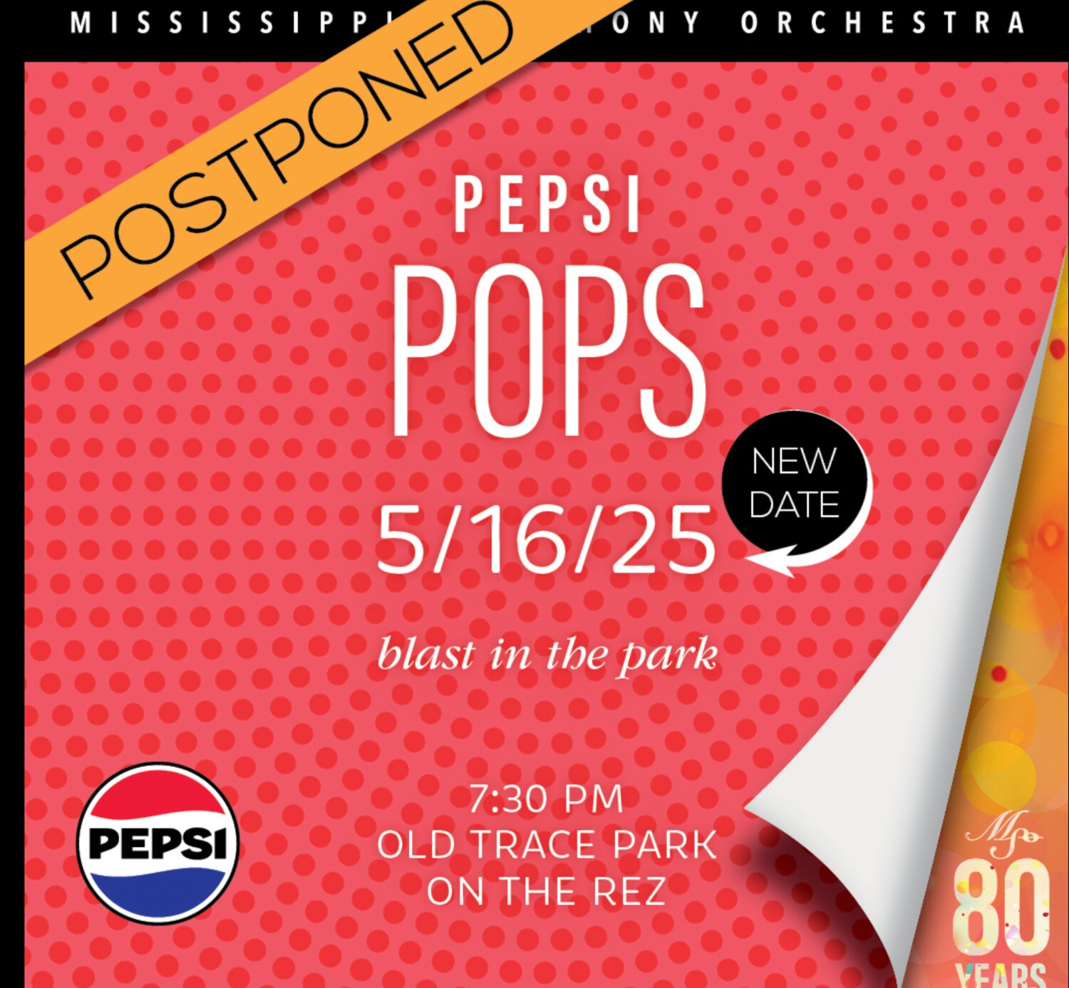 Pepsi Pops is moving to next week