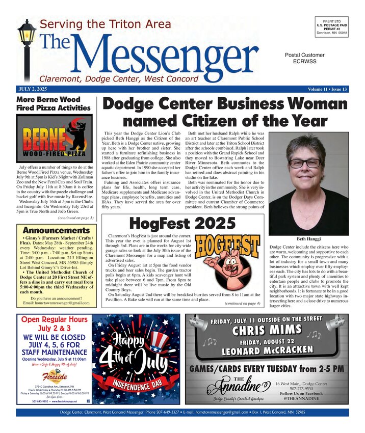 Home - Dodge Center Messenger