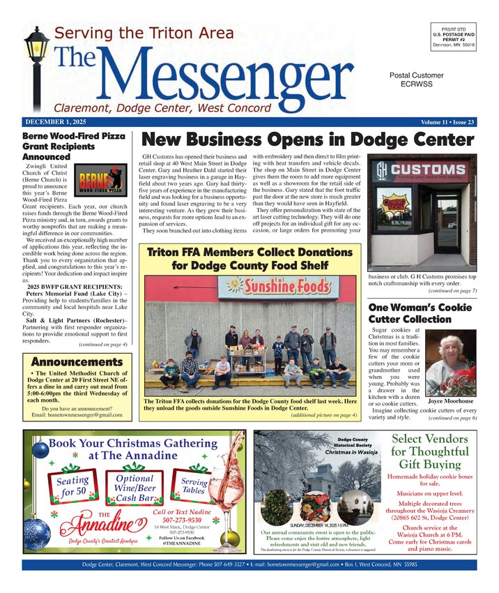 Obituaries - Dodge Center Messenger