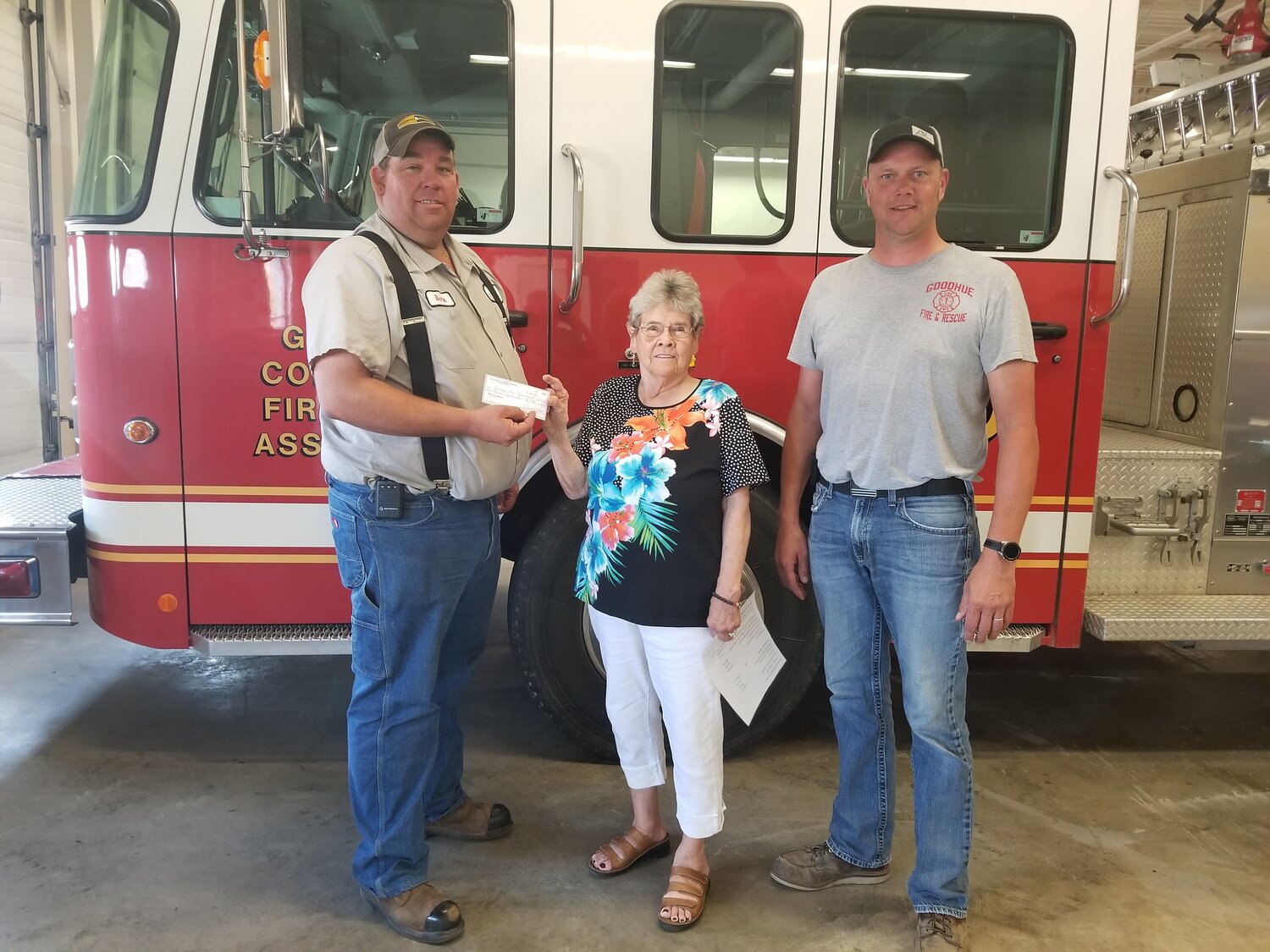 St. Peter’s Makes Donation to Goodhue Fire Department - Goodhue ...