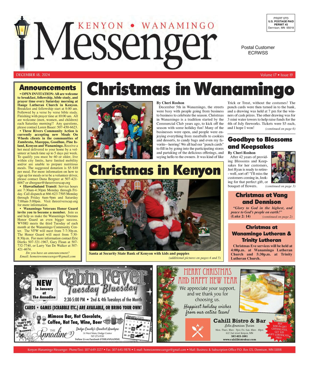 Kenyon-Wanamingo Messenger December 2024 Issue 2 - Kenyon Messenger