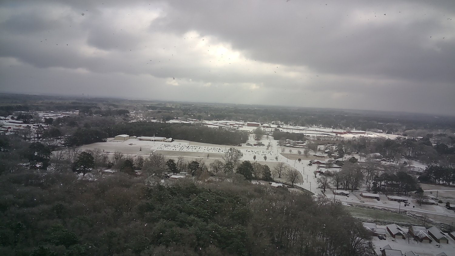 Drone captures Philadelphia snow scene