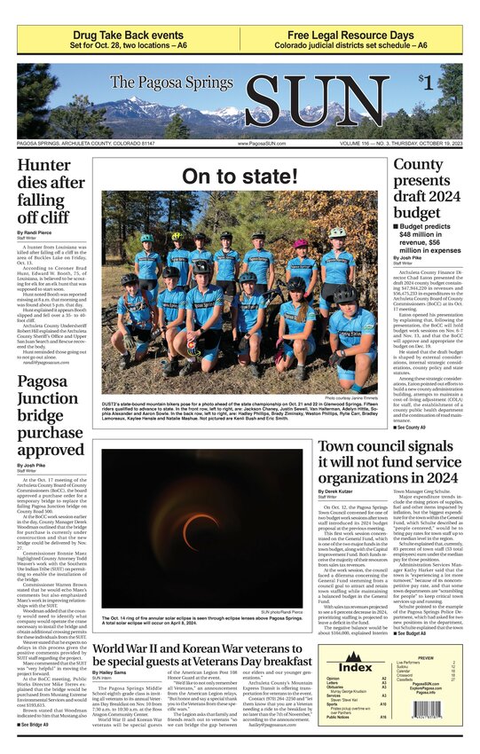 Oct 19, 2023 - The Pagosa Springs Sun