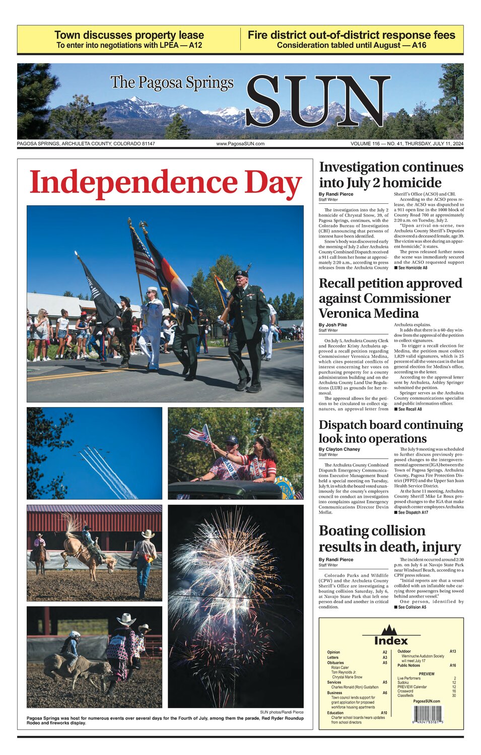 Jul 11, 2024 - The Pagosa Springs Sun