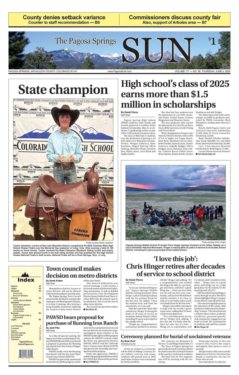 Jun 5, 2025 - The Pagosa Springs Sun