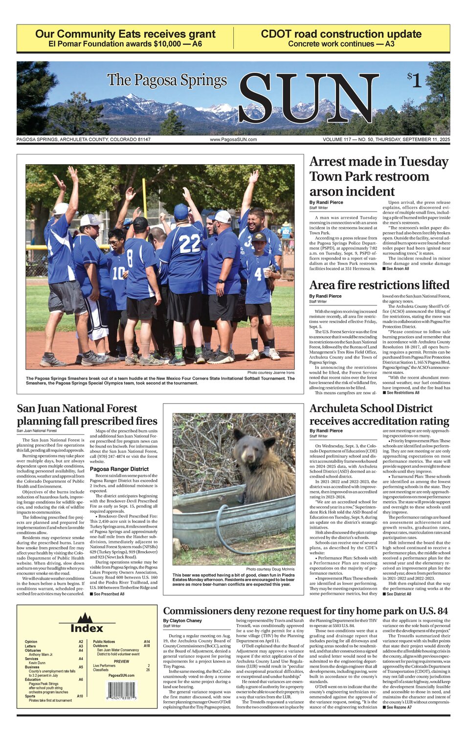 Sep 11, 2025 - The Pagosa Springs Sun