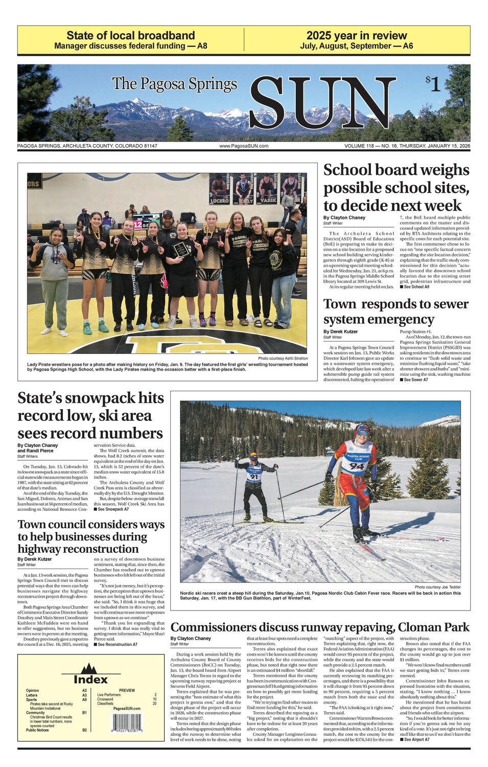 Jan 15, 2026 - The Pagosa Springs Sun