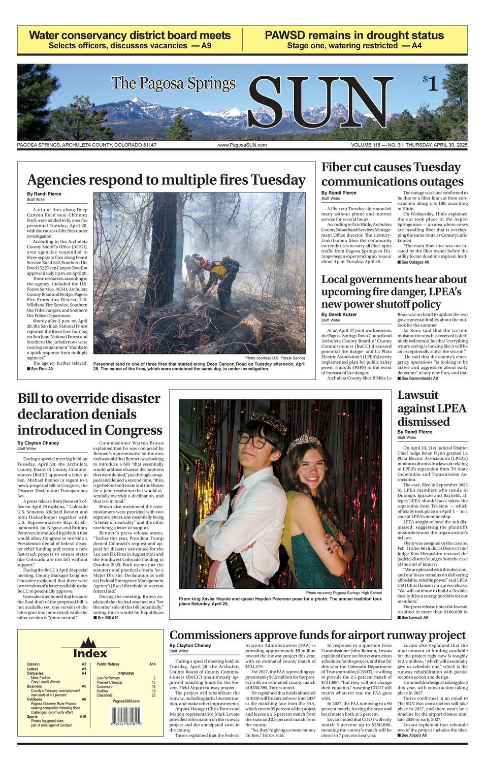 Apr 30, 2026 - The Pagosa Springs Sun