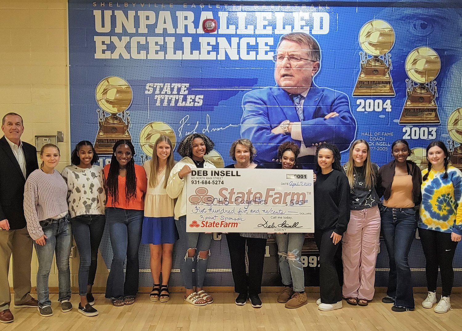 Donation made to SCHS Eaglettes - Shelbyville Times-Gazette